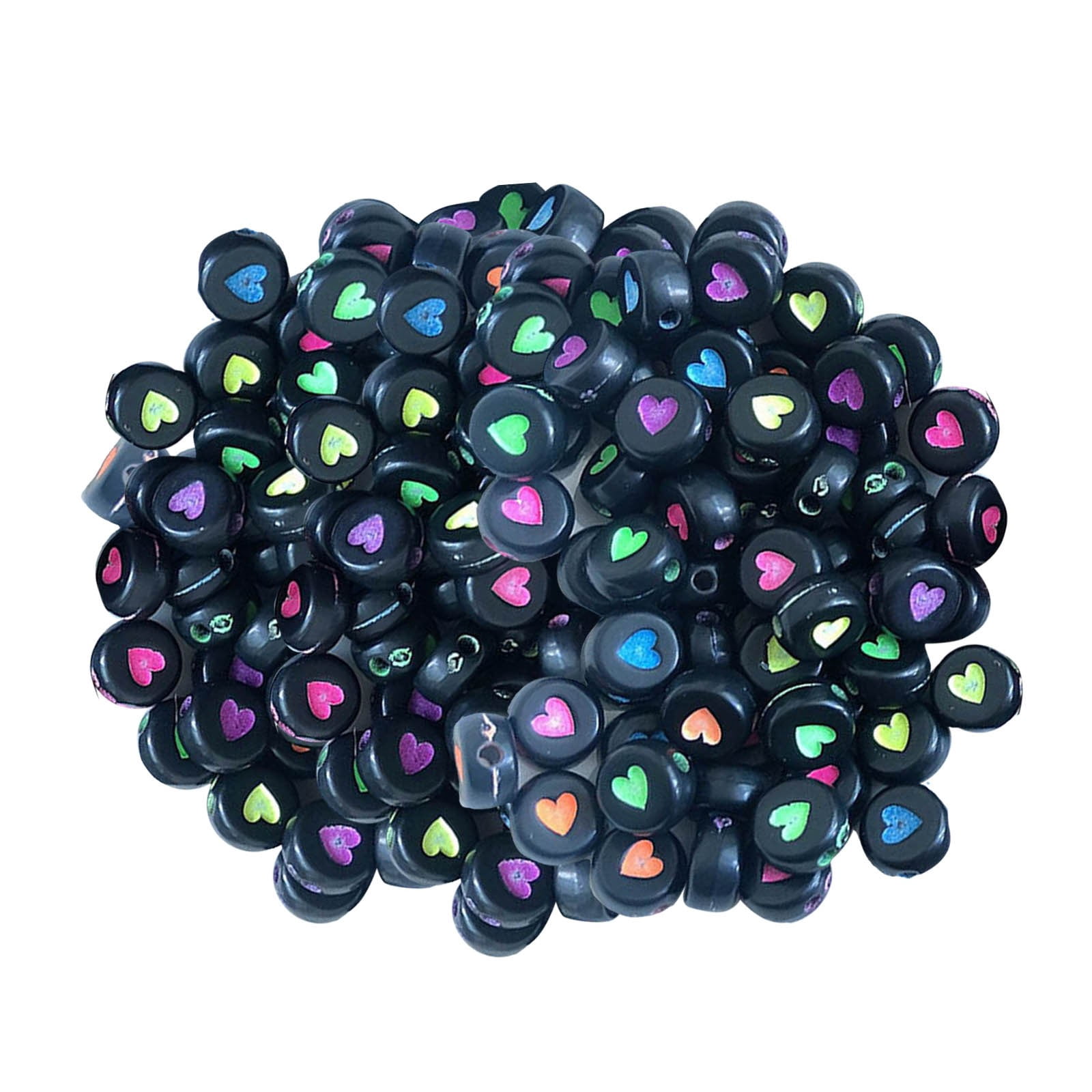 Baorden Colorful Word Bracelet DIY Beads 4X7Mm Acrylic Flat Round ...