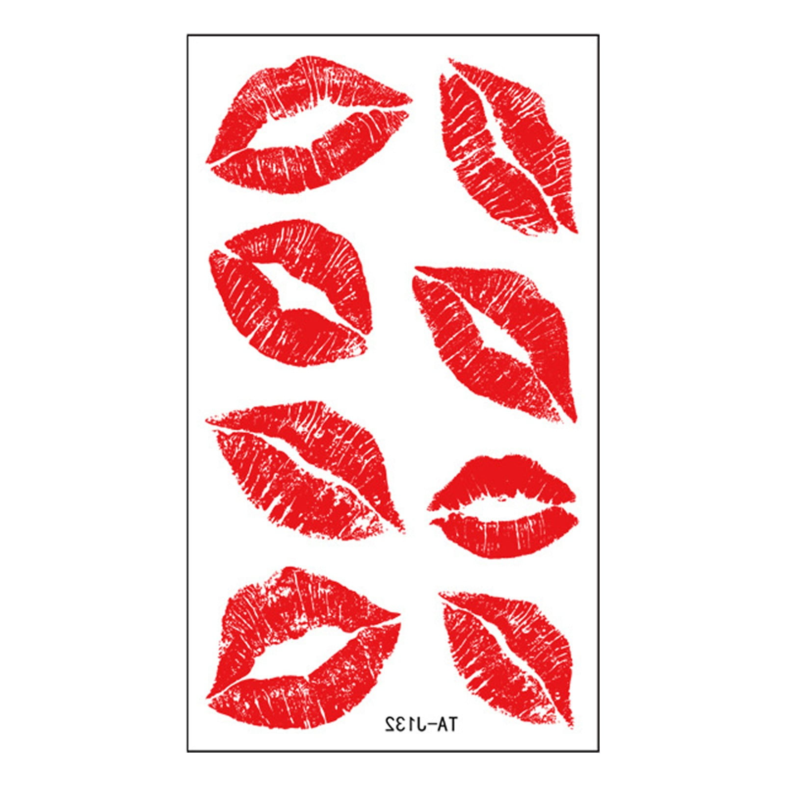Baorden Red Lips Temporary Tattoo Sticker - Walmart.com