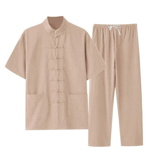 Baorden Summer Thin Cotton and Linen Middle-Aged and Elderly Tang Suit ...