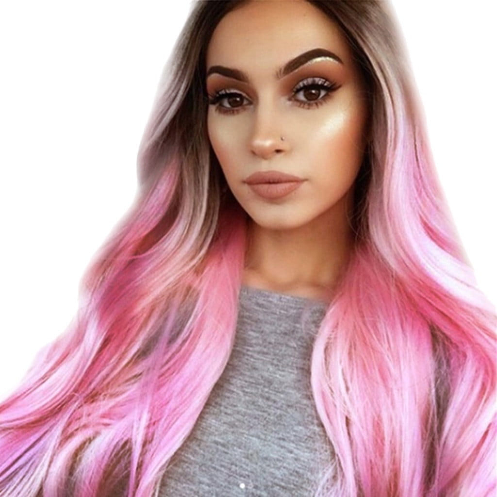 Baorden Women's Dyed Middle-Parted Long Curly Hair Cs Big Wave Chemical ...