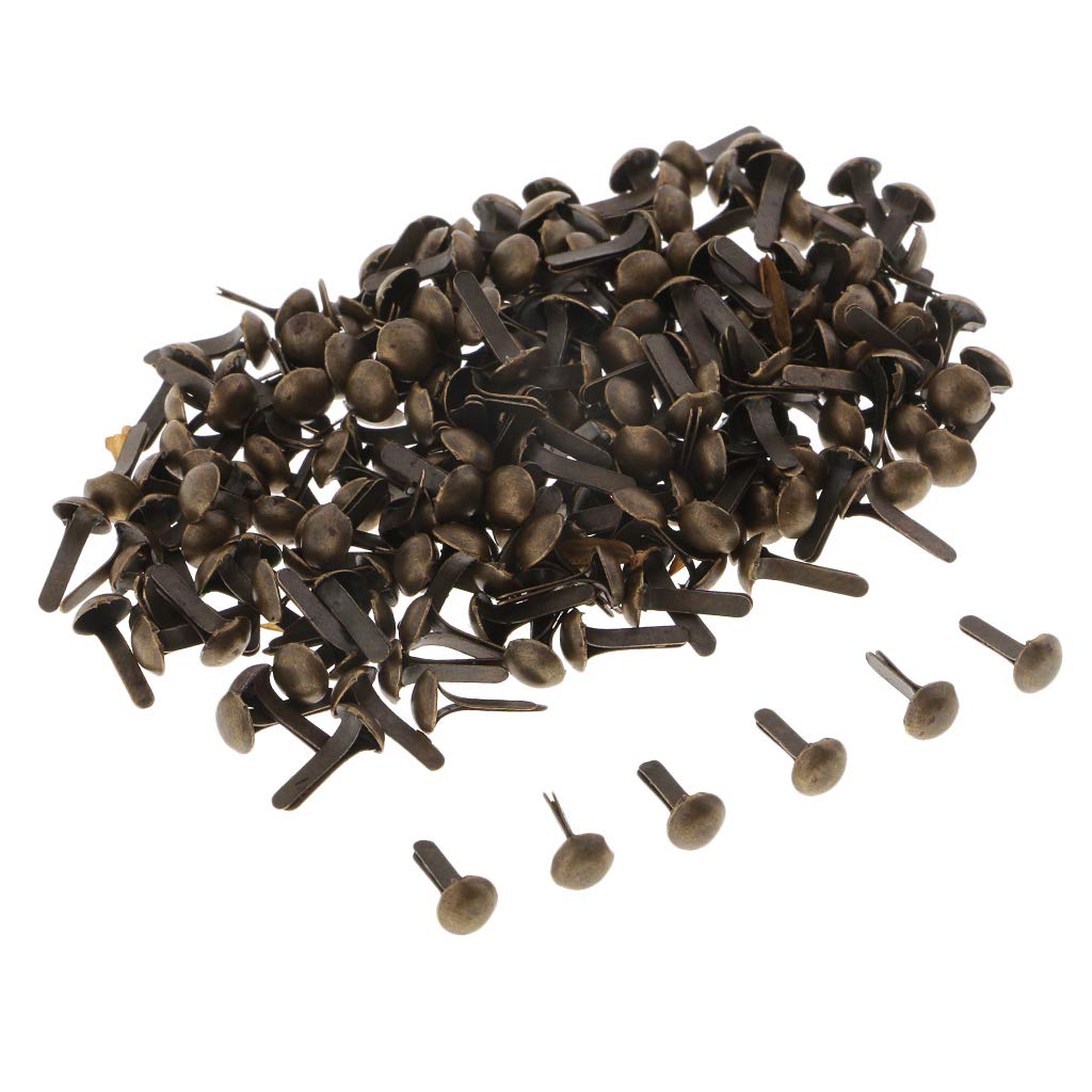 Baosity 200 Pieces Mini DHF10 Round Fasteners Metal Brads Paper ...