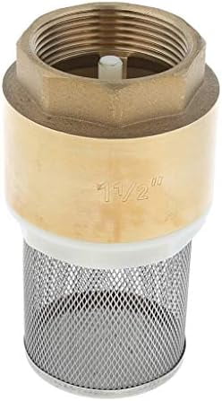 Baosity Brass Foot Valve Mesh Check Valve with Strainer Filter DN40 1-1 ...