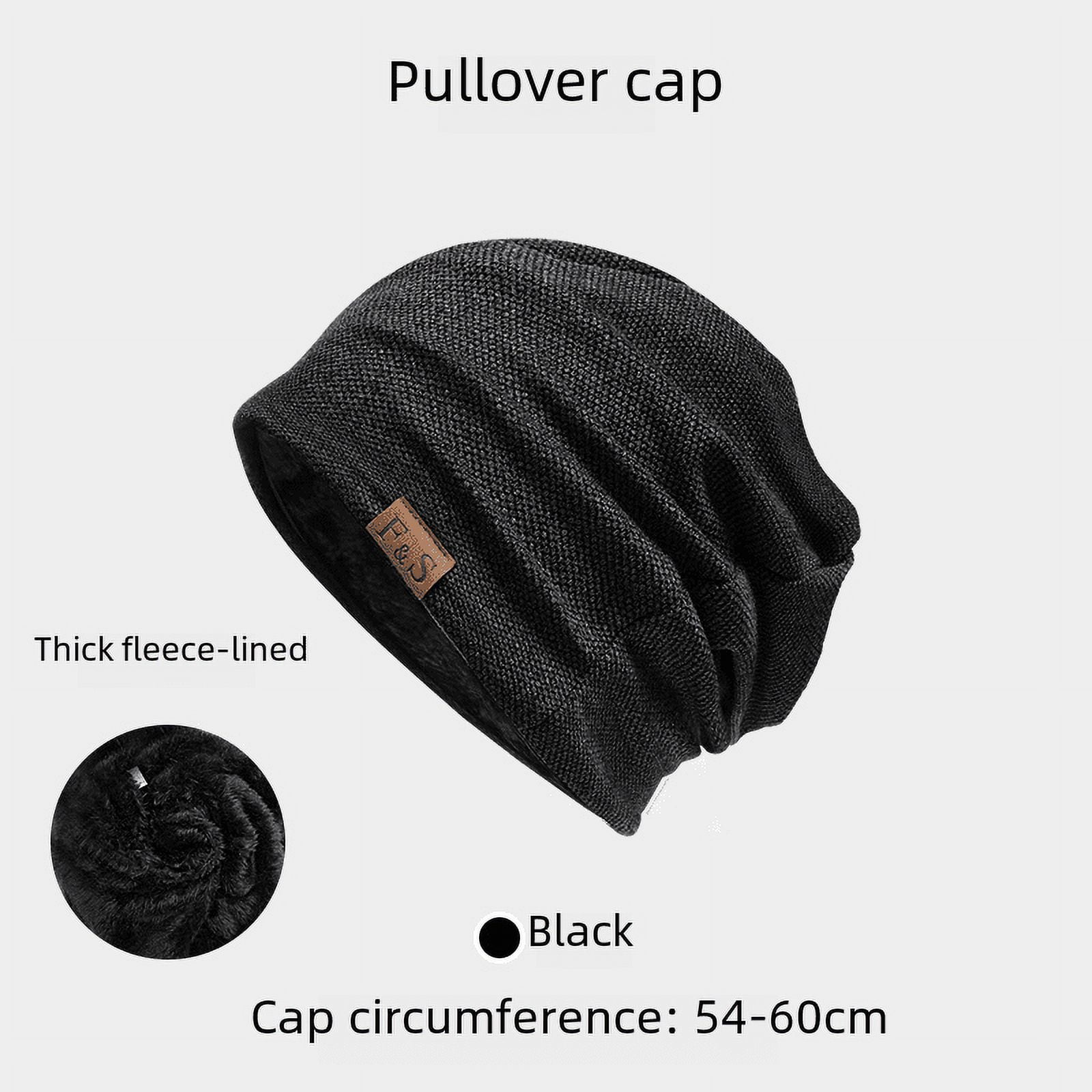 Baotou Hat Men's Big Head Circumference Spring and Autumn Knitted Heap ...