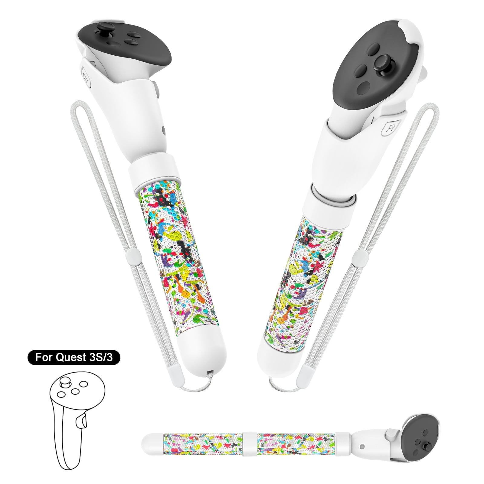 Baoyemes Handle Attachments Compatible with Meta Quest 3S, Controller ...