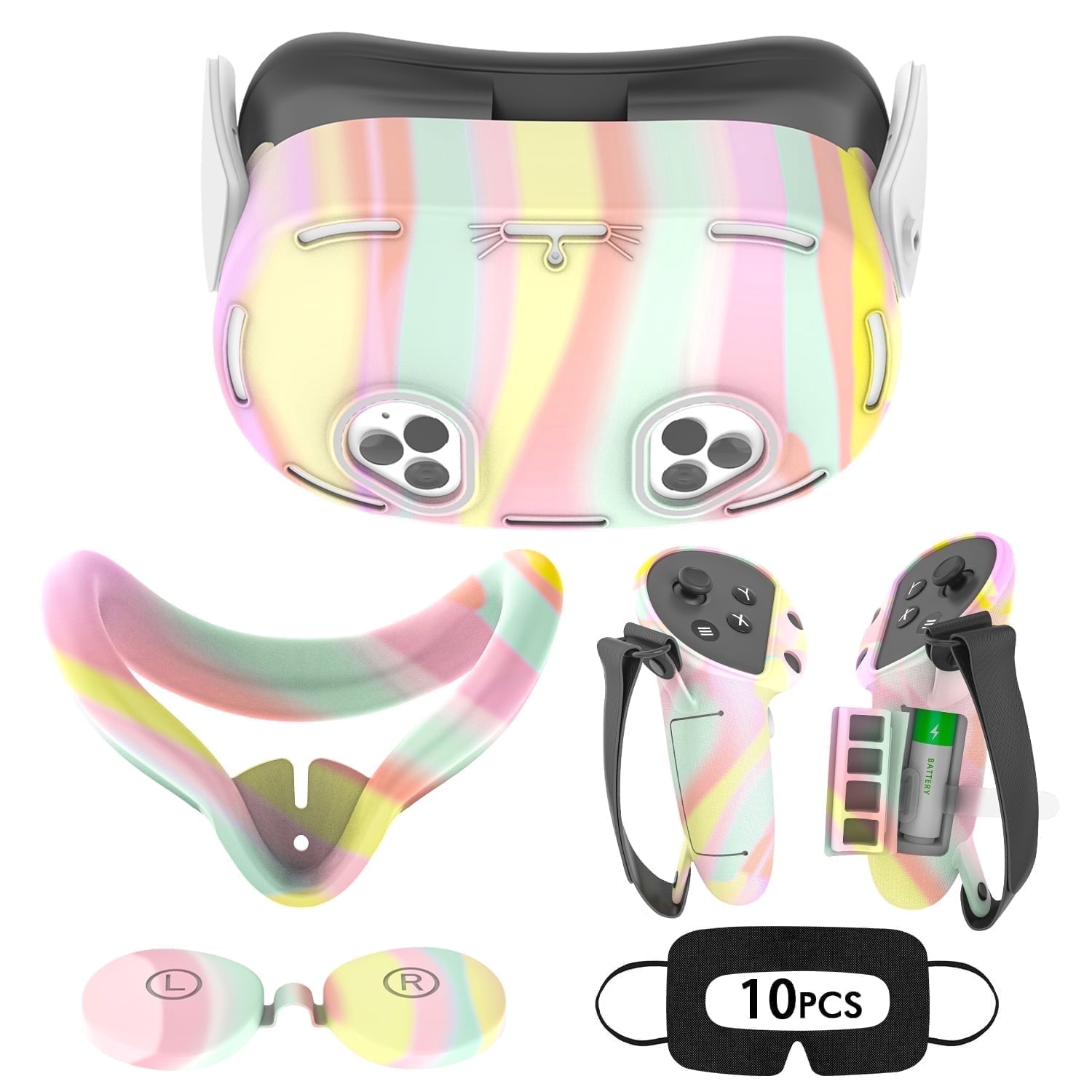 Baoyemes Silicone Cover Set for Oculus/Meta Quest 3S, VR Accessories ...