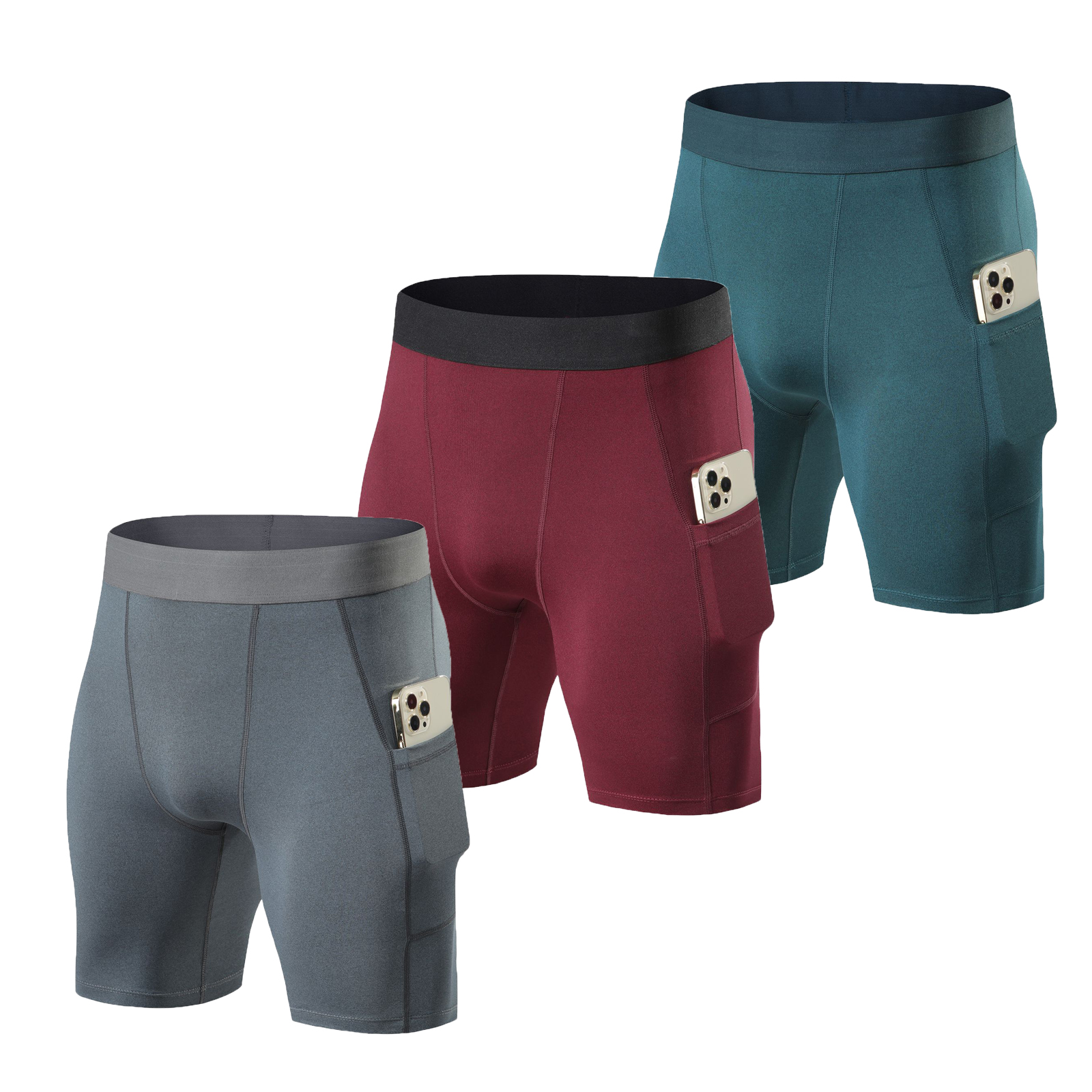 Baozhu 1/3 Packs Men Compression Shorts,Compression Underwear for Men ...