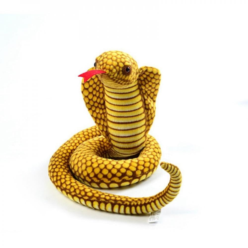 Baozhu 43.3 Inches Realistic Blue Cobra Snake Plush Stuffed Animal Toy ...