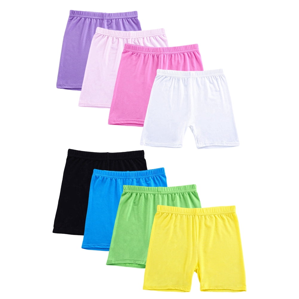 Baozhu 8 Pack Girls Bike Cartwheel Shorts Kid Under Dress Dance Short ...