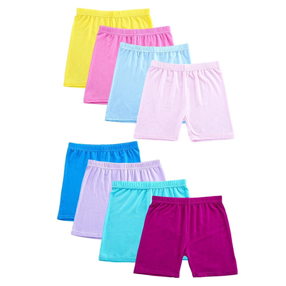 Baozhu 8 Pack Girls Bike Cartwheel Shorts Kid Under Dress Dance Short ...
