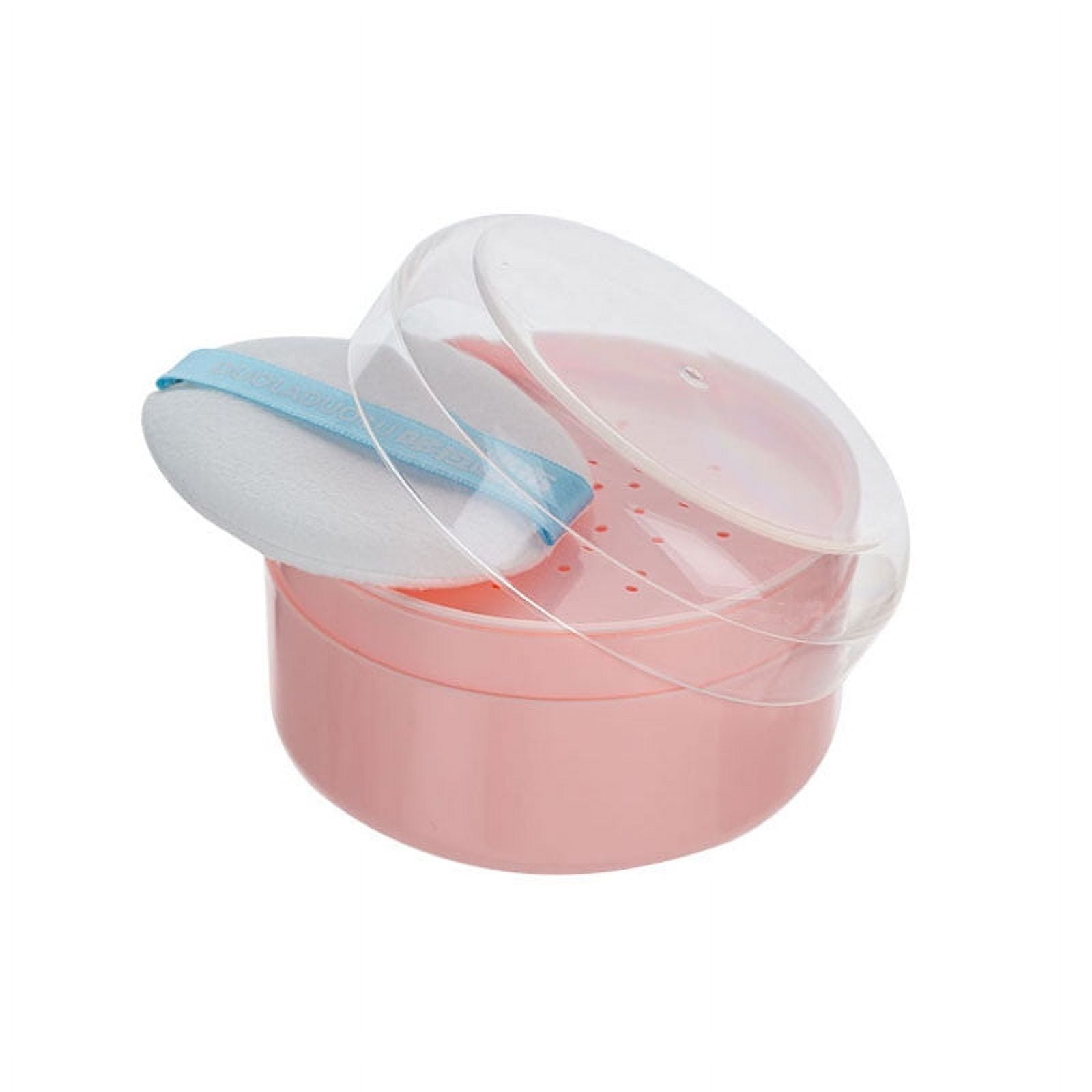 Baozhu After-Bath Powder Puff Kit Empty Body Powder Container Dispenser ...