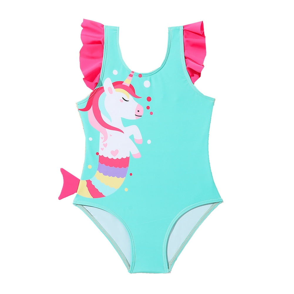 Baozhu Girls Swimsuits One Piece Cute Swimwear Bathing Suit,Summer ...