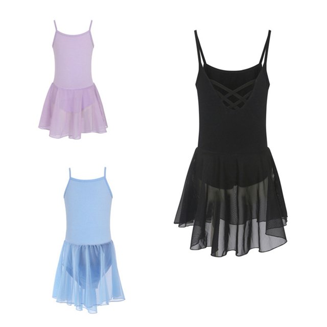 Baozhu Girls Team Basic Sleeveless Leotard with Skirt Kid Dance Ballet ...