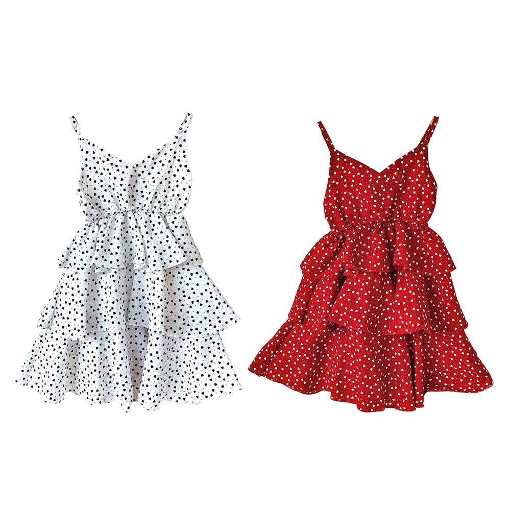 Baozhu Girls Tiered Ruffles Dress Little Kids/Toddler Dresses Cotton ...