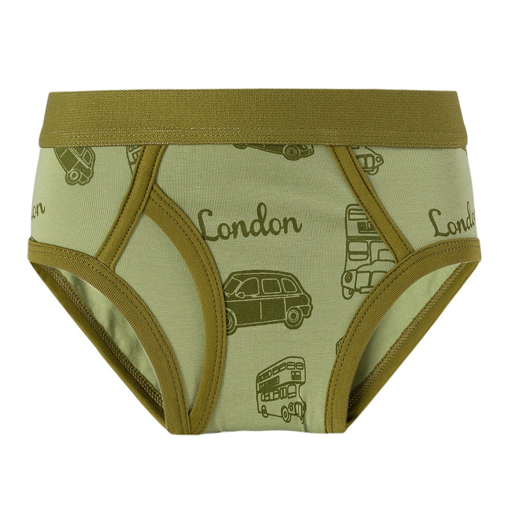 Baozhu Kid Soft Panty 100% Cotton Underwear Boys Cartoon Briefs Toddler ...
