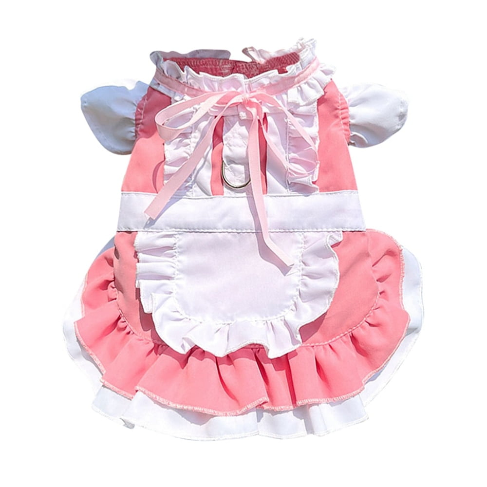 Baozhu Pet Clothes Princess Maid Lace Dress Girl Dog Summer Skirt Cat ...
