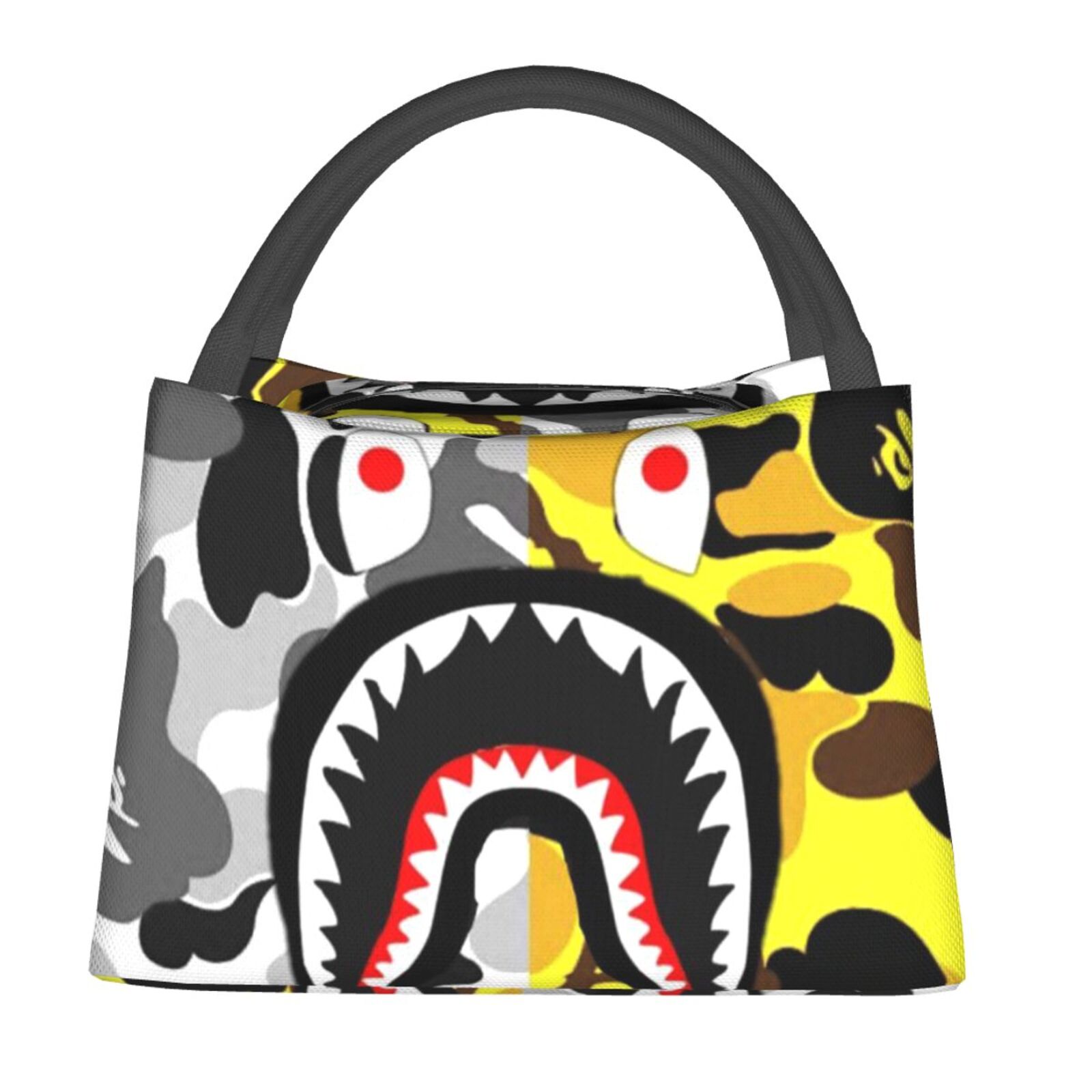 Bape Camo Shark Lunch Bag Portable Reusable Tote Bag Lunch Box ...