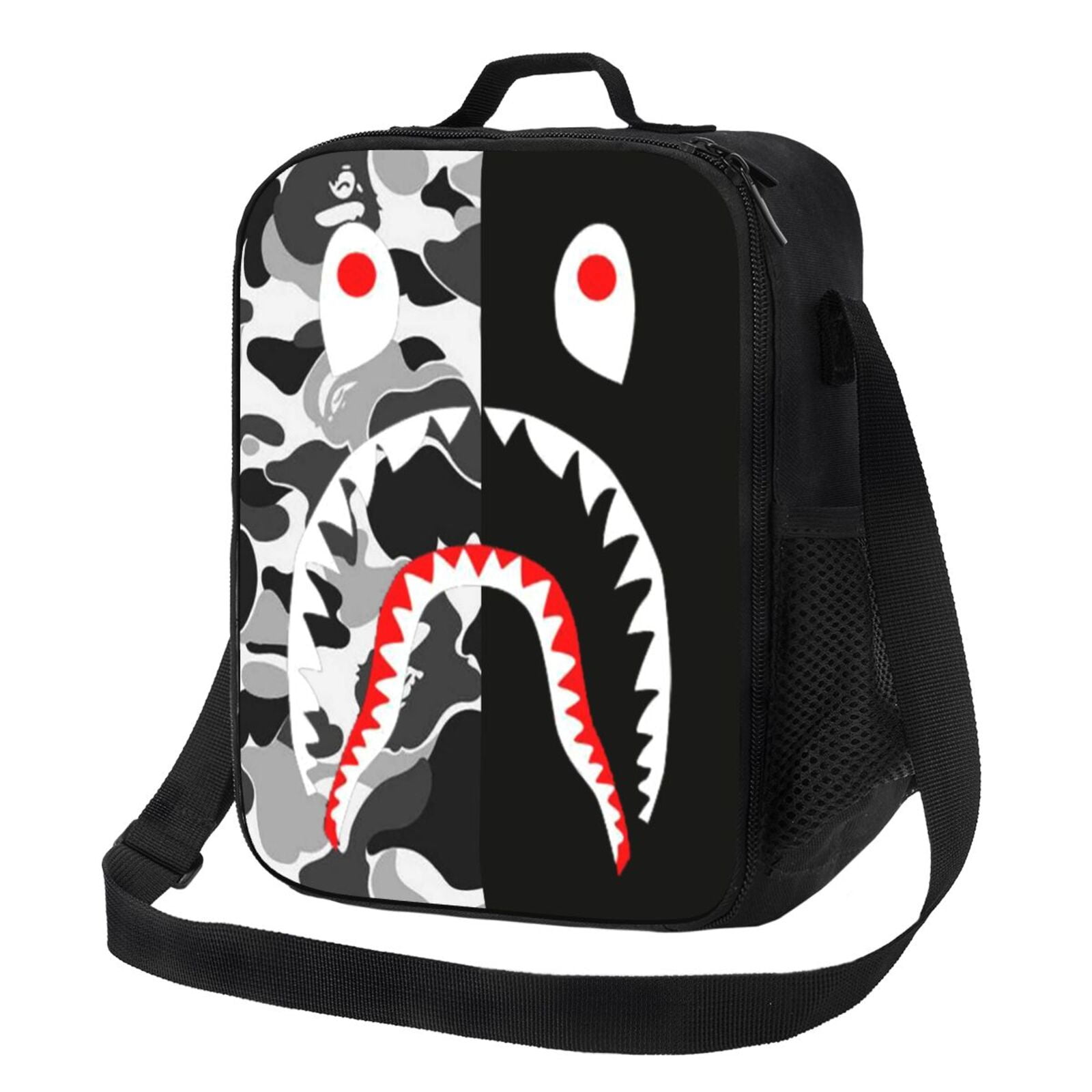 Bape Face Shark Lunch Bags Insulated Lunch Box Container Adjustable ...