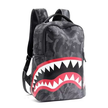 SHARK Backpacks 3 in 1 Casual Daypack Set Durable Knapsack with Lunch ...