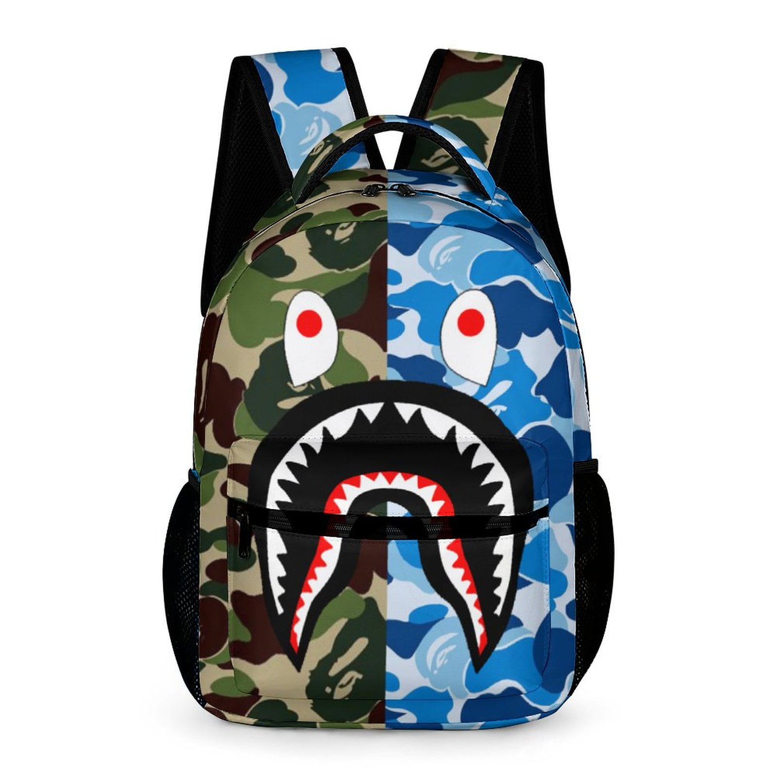 Bape Shark Camo Kids Backpacks For Girls Boys, Backpack Kindergarten ...