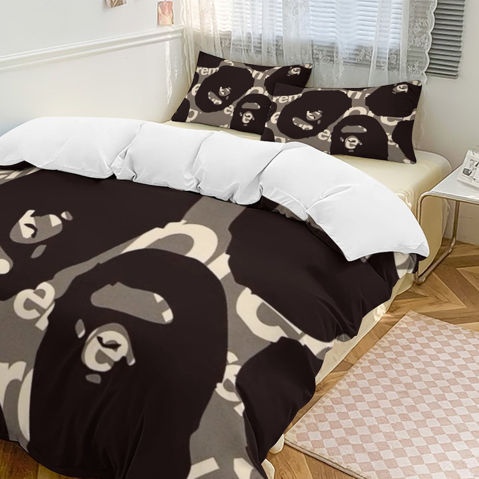 Bape Shark Three Piece Duvet Cover Set Duvet Cover 3 Piece Bedding Set ...
