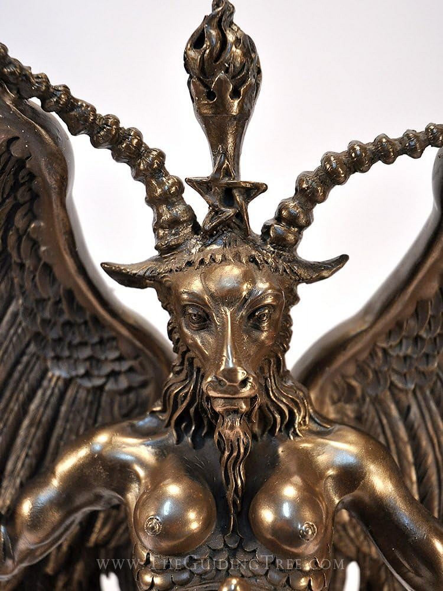 Baphomet Horned Goat God Statue - 15" - Cold Cast Bronze Resin by ...