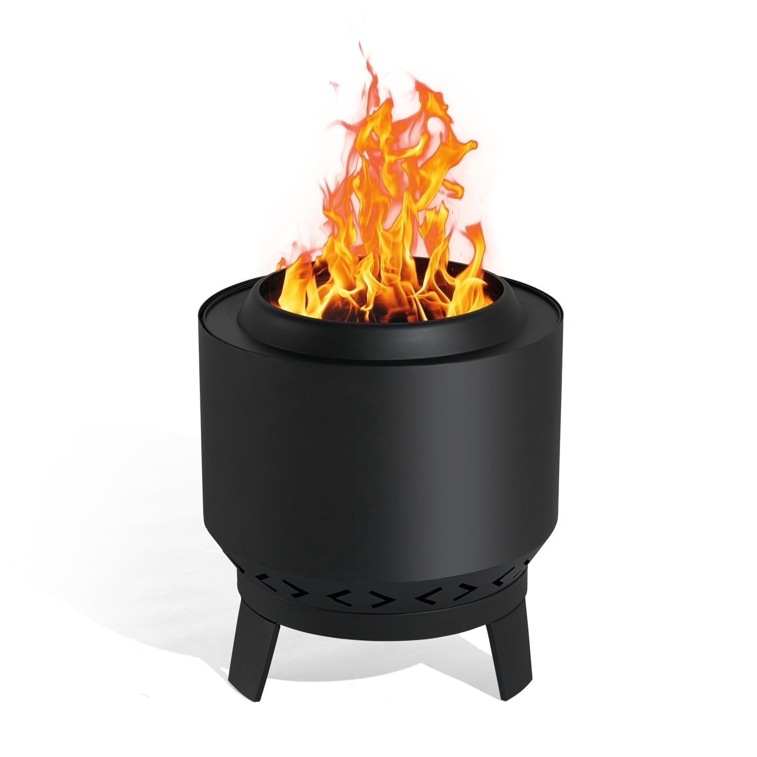 Bapipro 19 in Smokeless Fire Pits, Portable Burning Firepit with ...