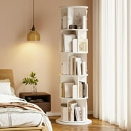 Flycity 4 Tier Rotating Bookshelf, 360Â° Display Rotating Bookcase ...