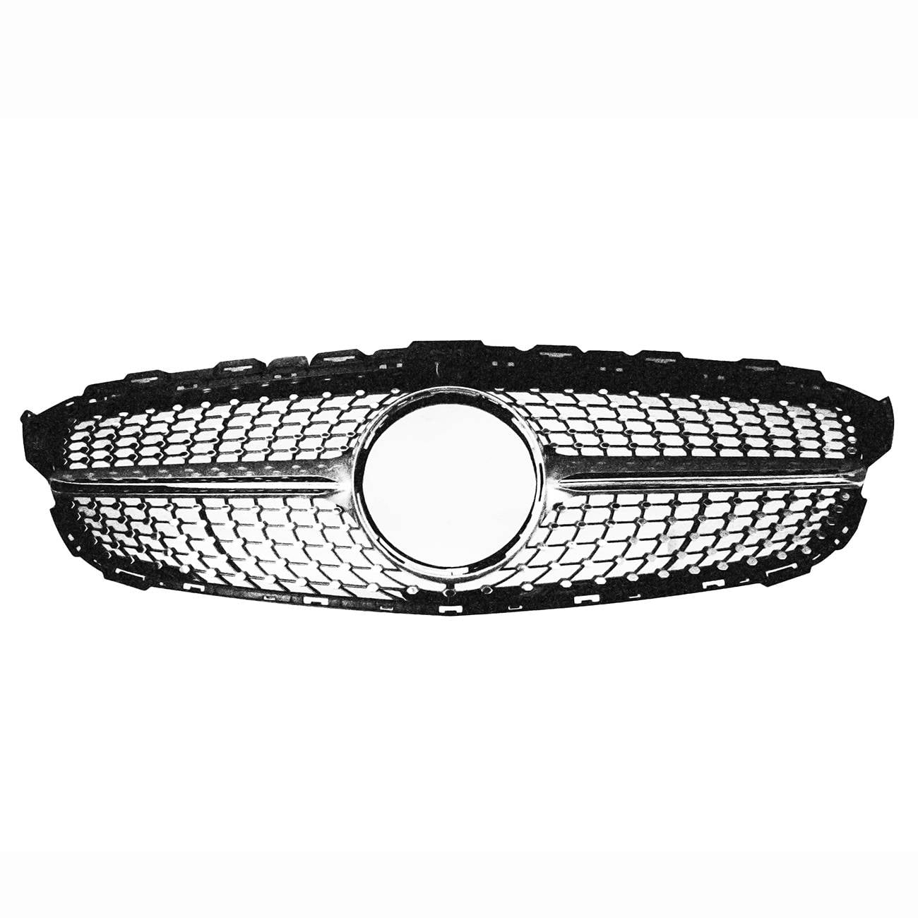 Bapmic 2058881760 Front Diamond Mesh Grille (with Camera) for Mercedes ...