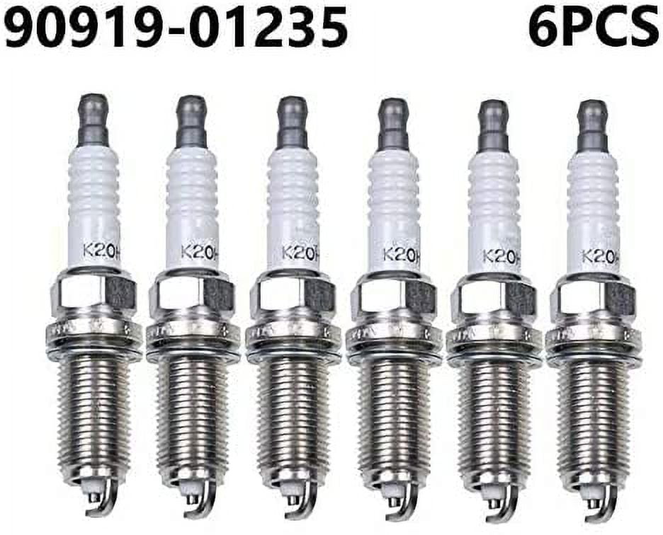 Bapmic 90919-01235 Spark Plugs Compatible with Toyota Tacoma 4Runner Tundra FJ Cruiser(Pack of 6 ...