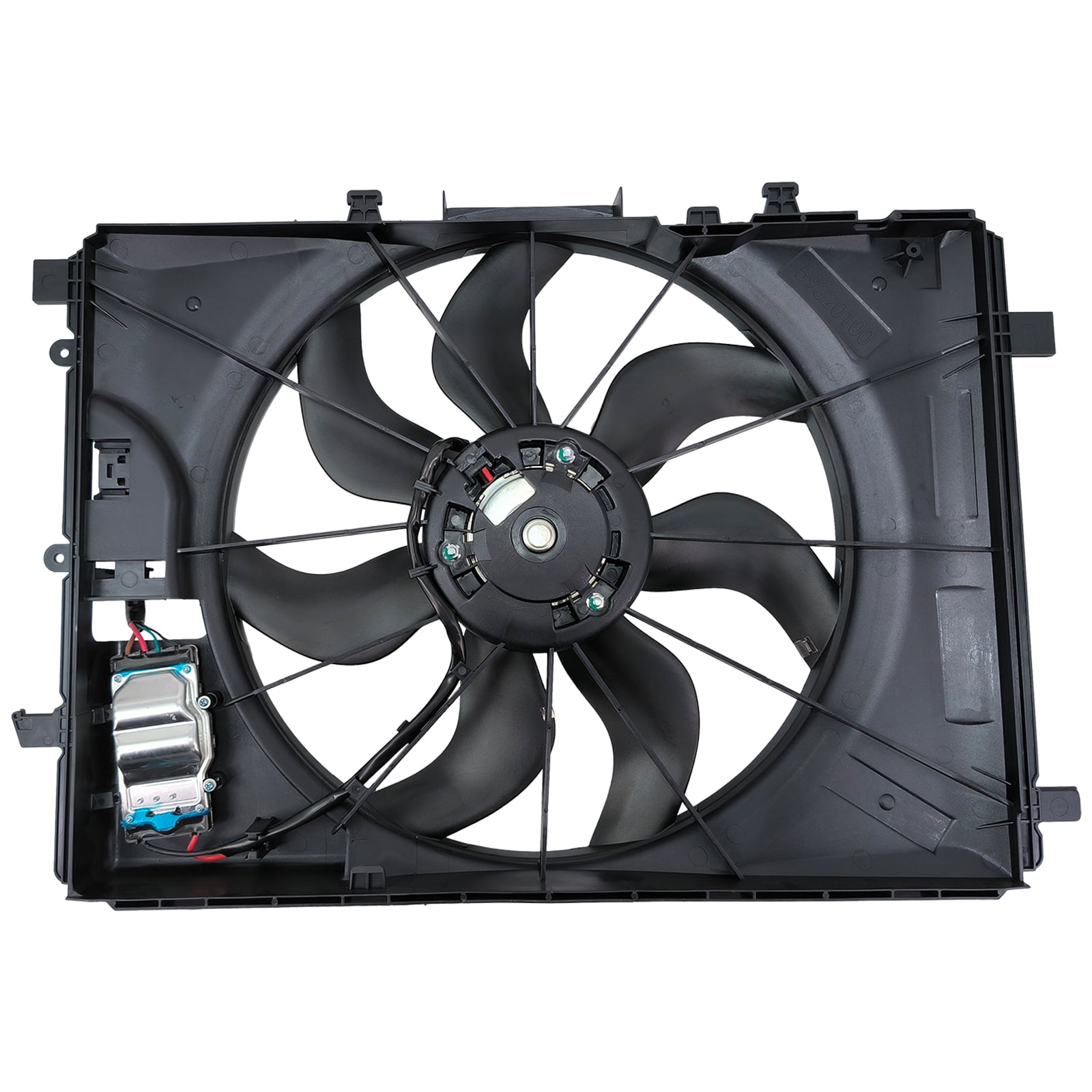 Bapmic Radiator Cooling Fan with Shroud for Mercedes-Benz W212 E250 ...