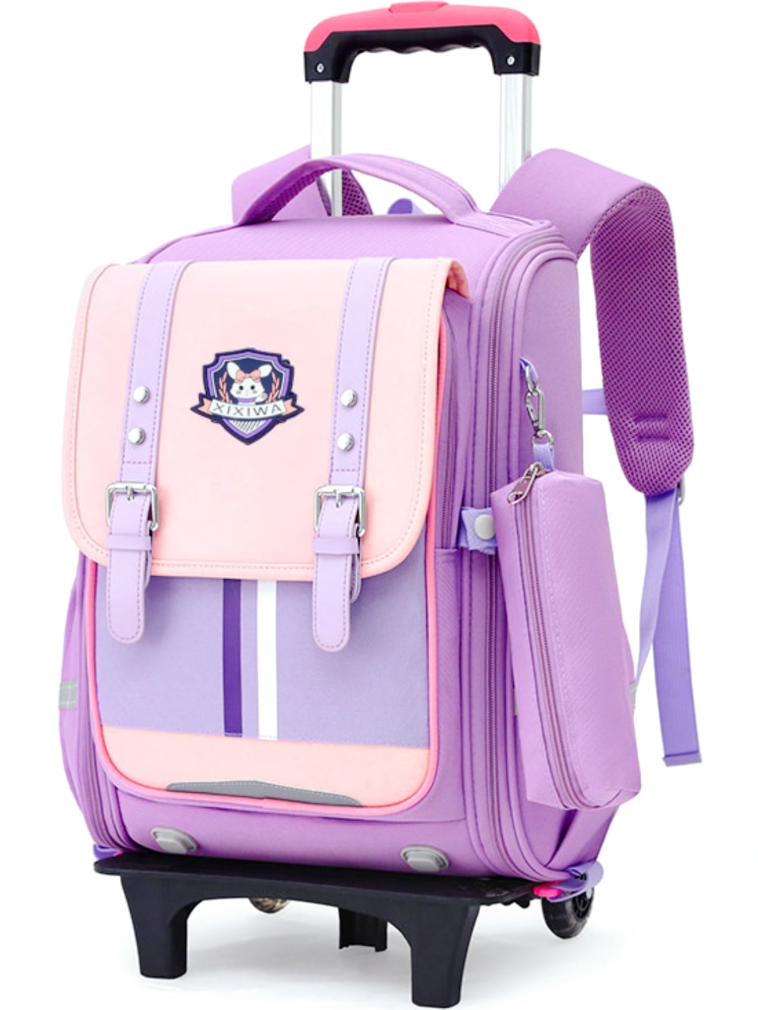 Baprem Kids Rolling Backpack Lightweight Wheeled Backpack with Pencil ...