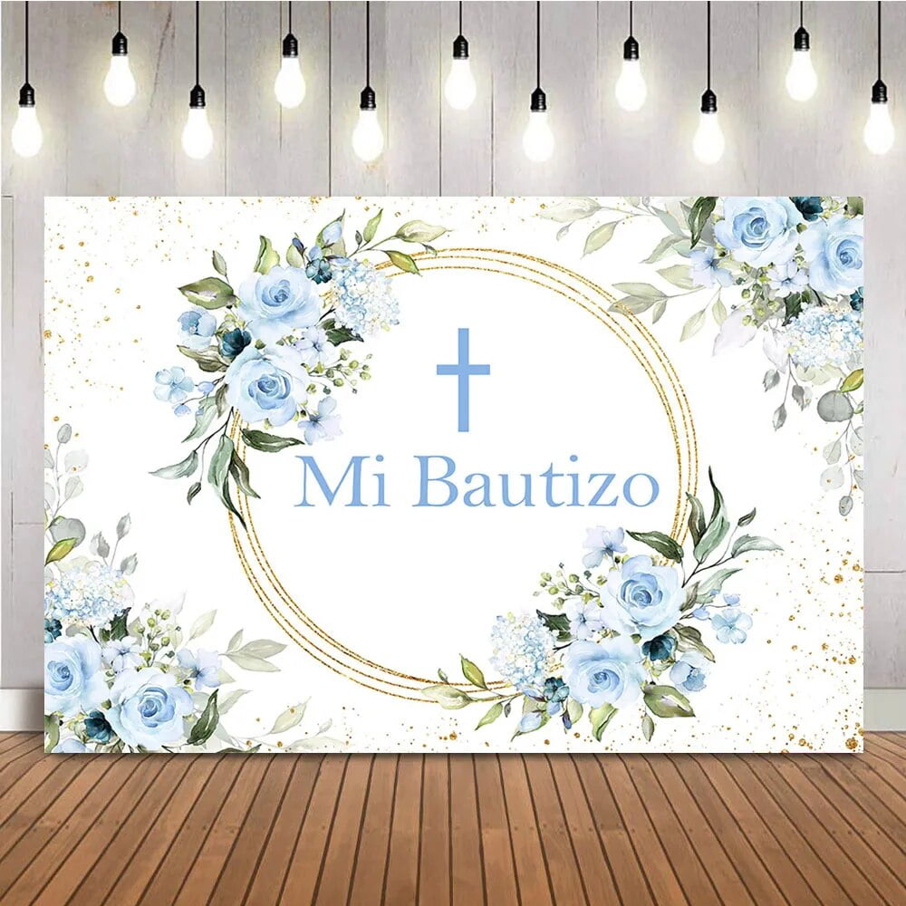 Baptism Baby Shower Backdrop for Girls God Bless Photo Background Pink ...