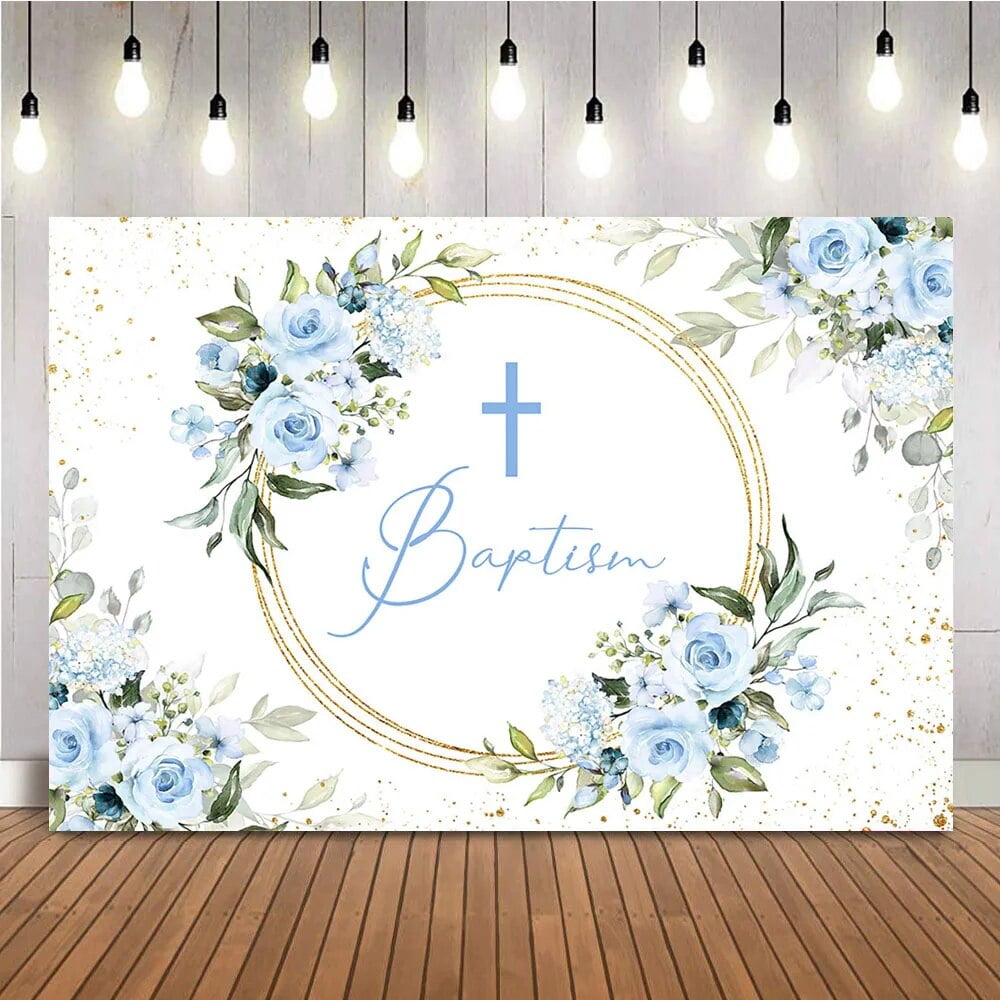 Baptism Baby Shower Backdrop for Girls God Bless Photo Background Pink ...