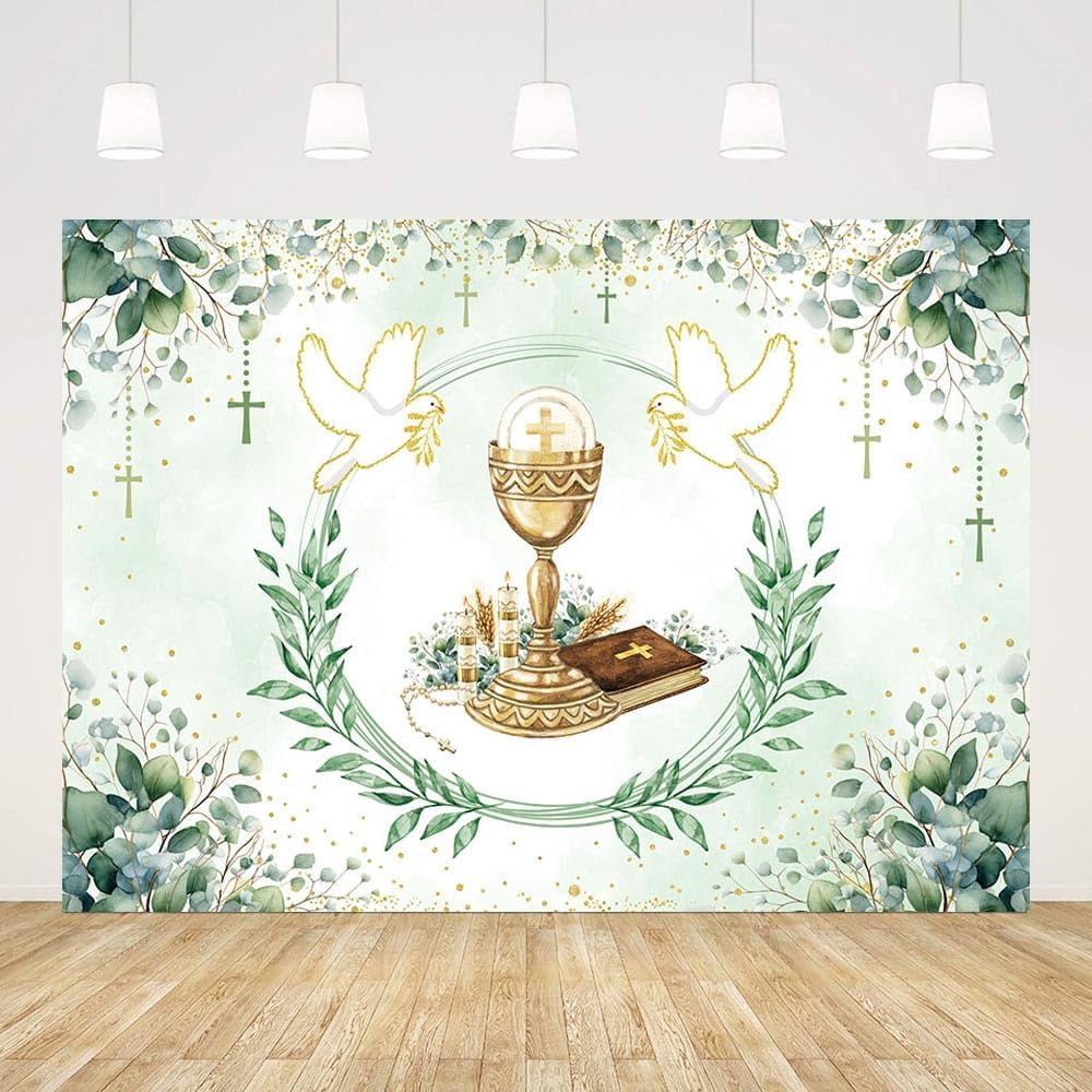 Baptism Backdrop First Holy Communion Christening Photography ...