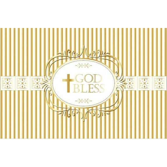 Baptism Backdrop God Bless Party Christening Banner Holy Communion ...