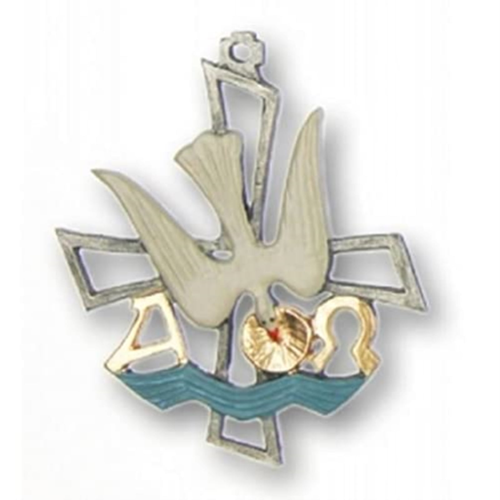 Baptism Cross German Pewter Christmas Ornament - Walmart.com