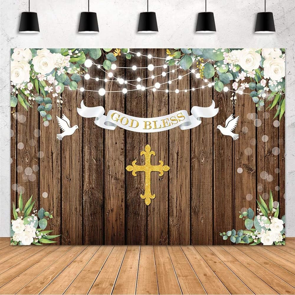 Baptism Decorations Backdrop for Boy First Communion Baptism ...