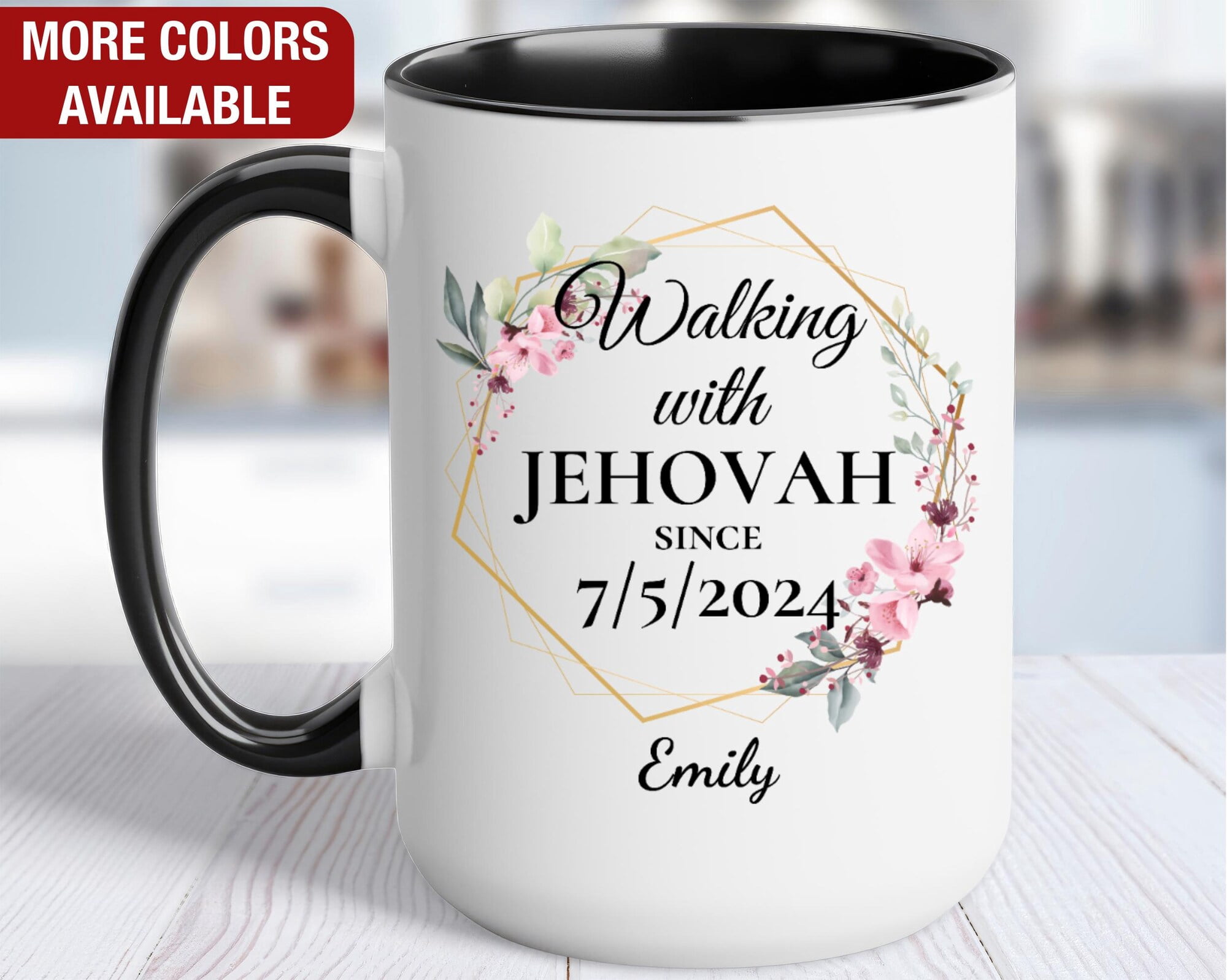 Baptism Gift Walking With Jehovah Personalized Mug JW Baptism Gift for ...