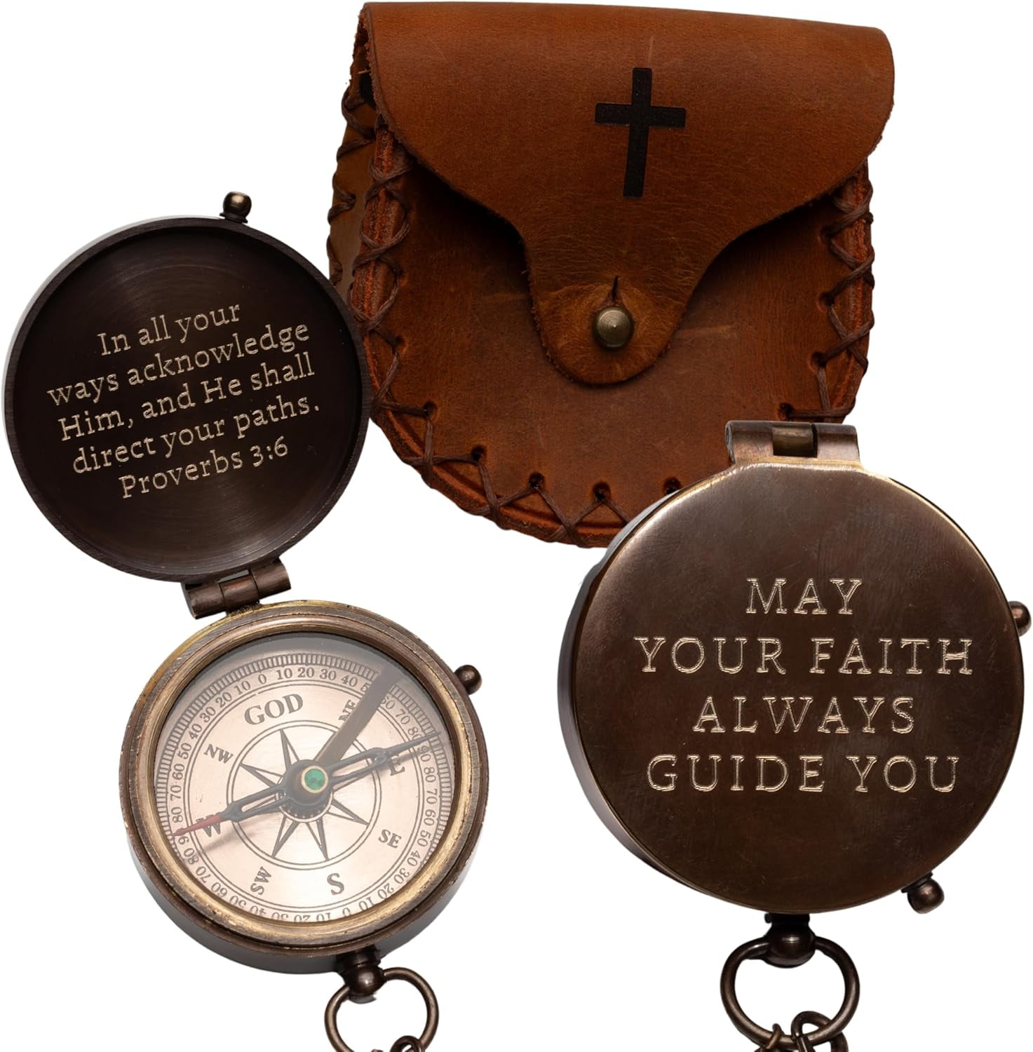 Baptism Gifts for Boys – Engraved Compass with Scripture – Christian ...