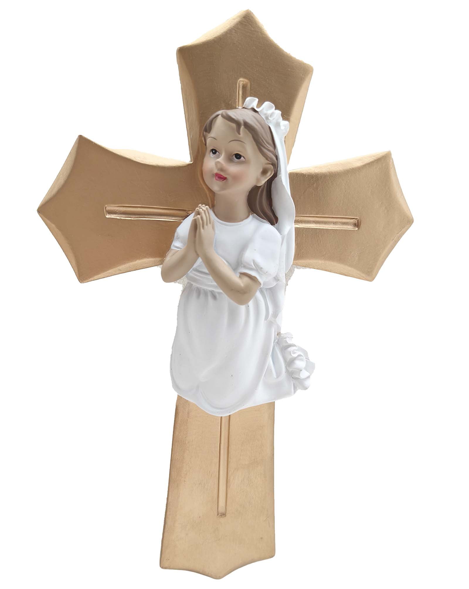 Baptism Gifts for Girl - 7.8 Inch Gold Praying Baby Wall Cross ...