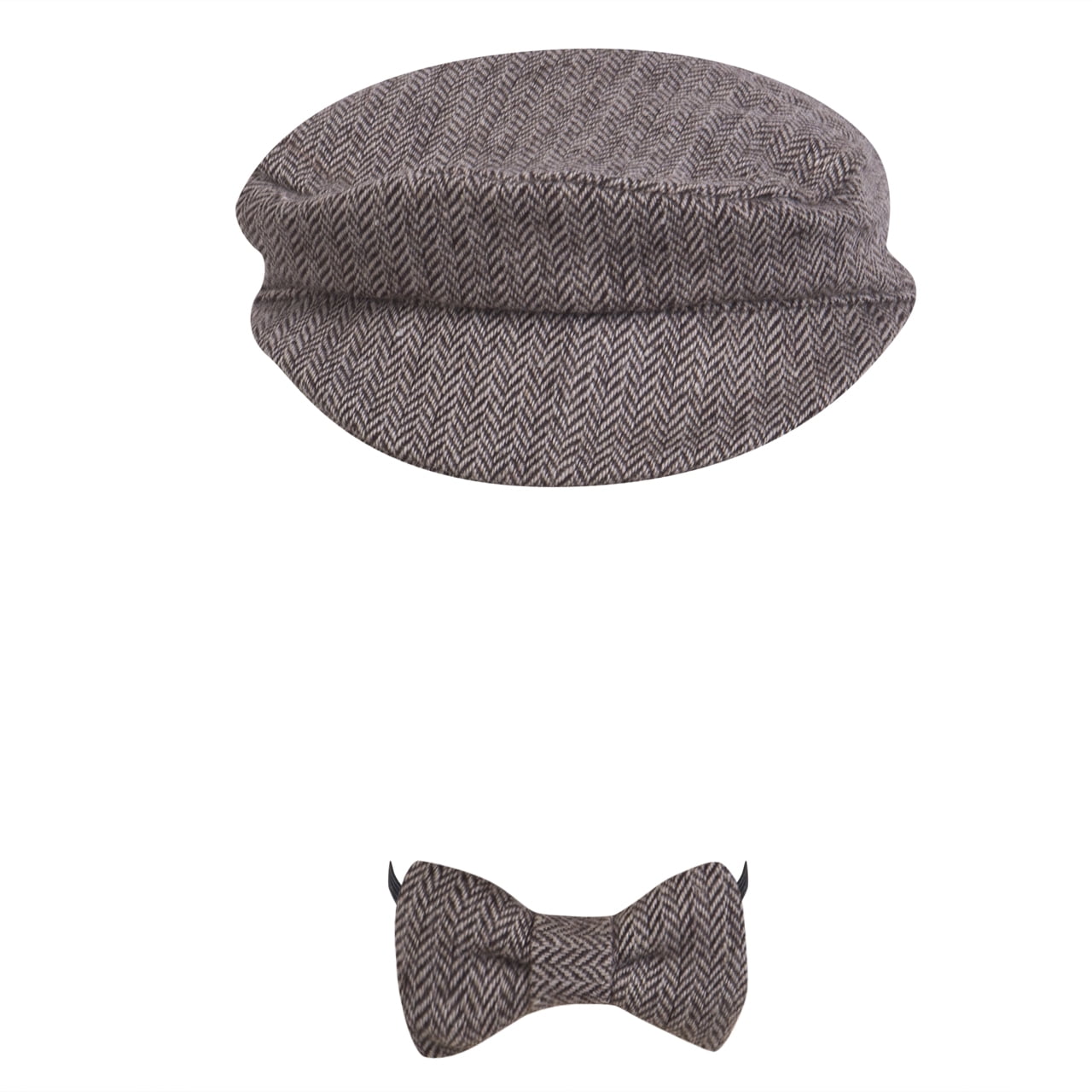 Baptism Hat for Baby Boy Flat Newsboy Driver Cap and Bow tie Set Gatsby ...
