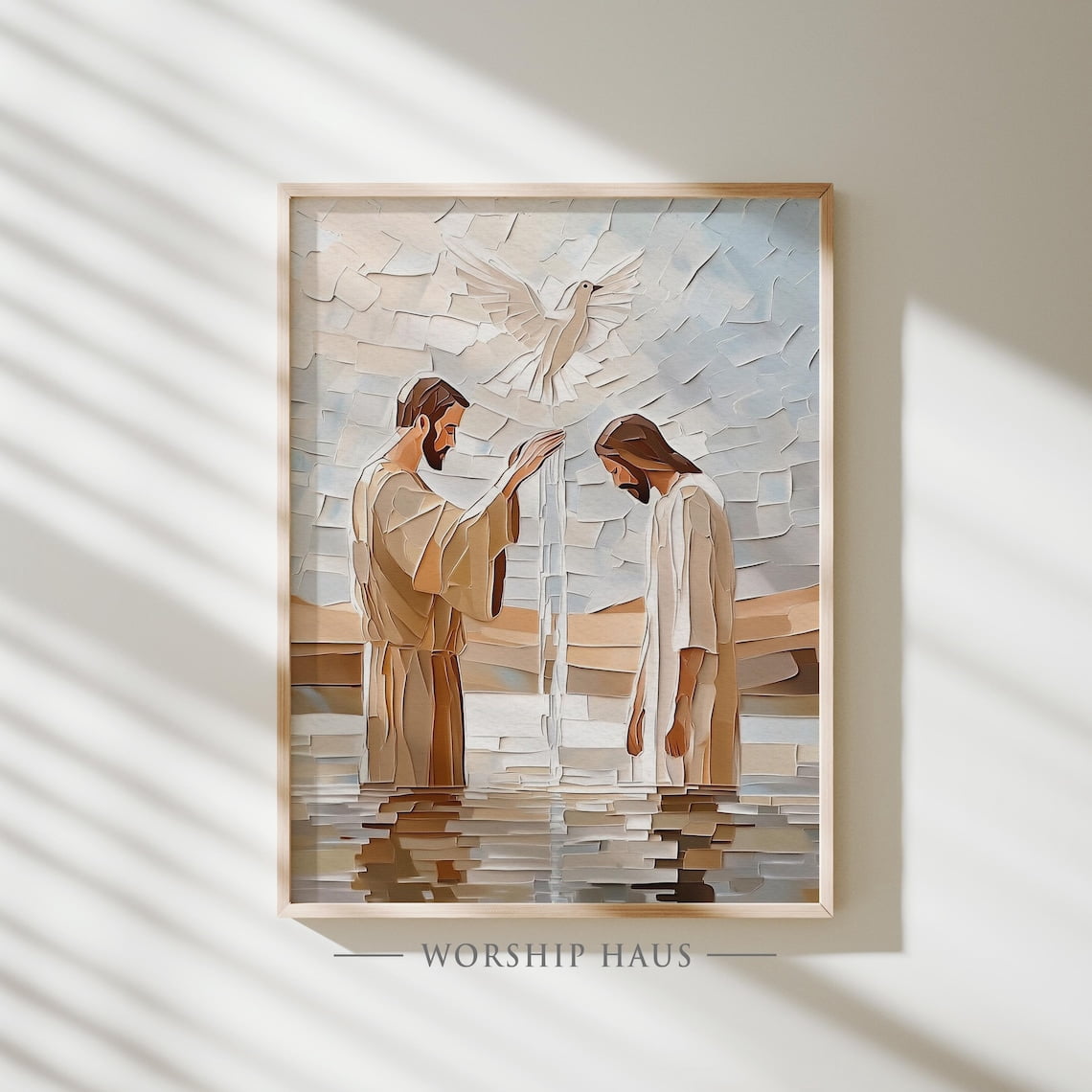 The Baptism Of Jesus In The Jordan River Christian Painting Sacred ...