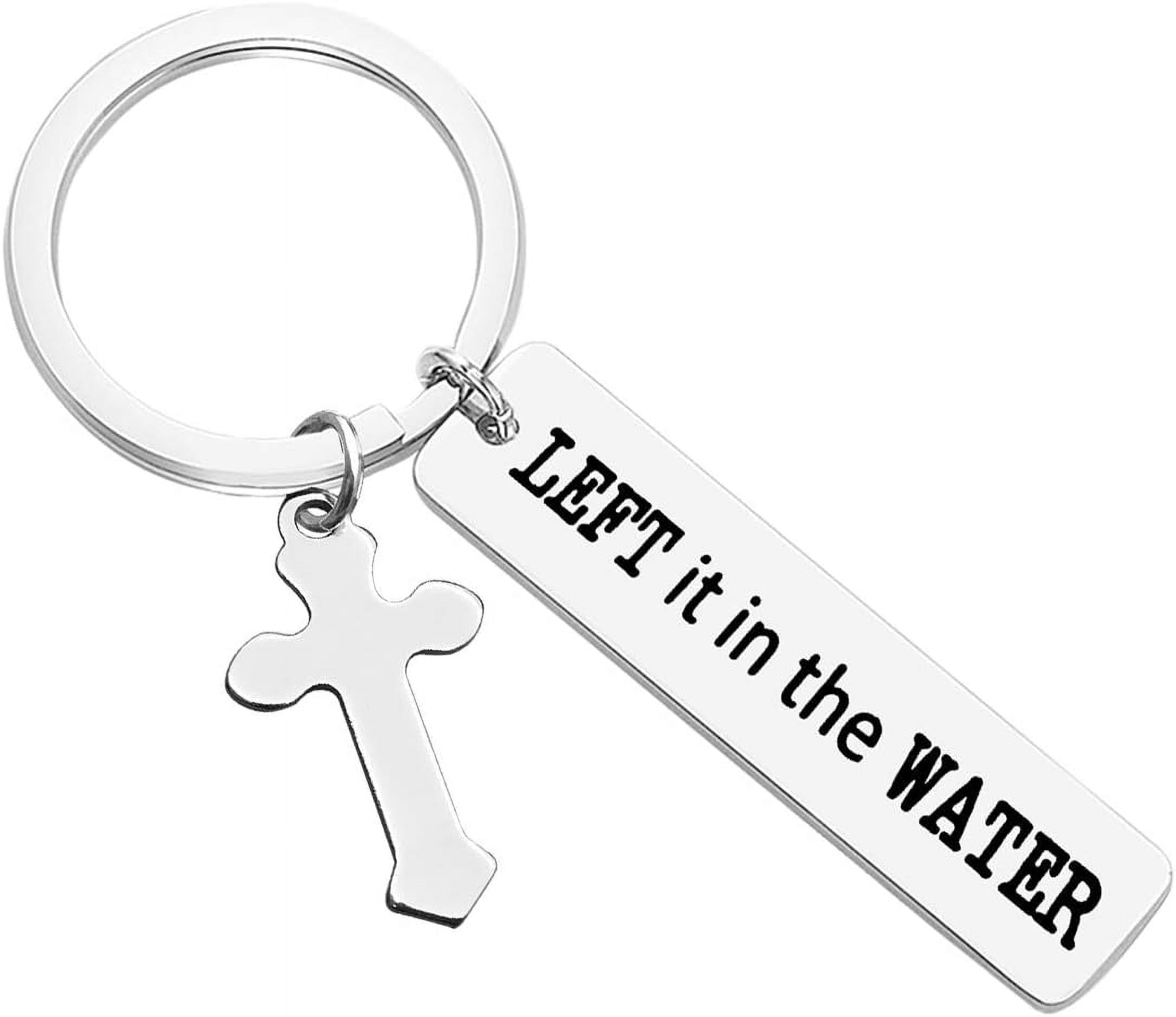 Baptism Keychain Left It in The Water Keychains Christian Religious Key ...