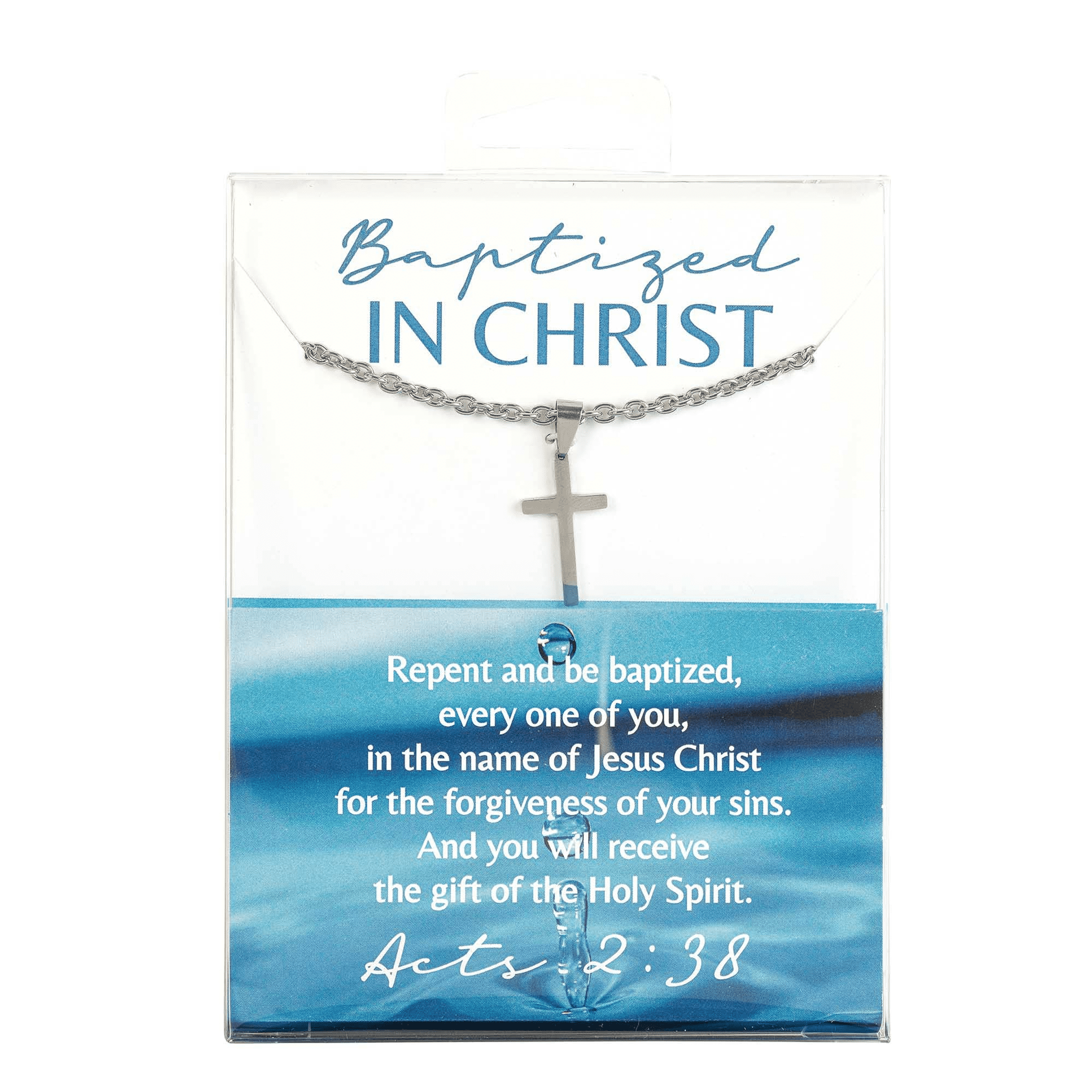 Baptism Male Box Cross Stainless Steel[ ] - Walmart.com