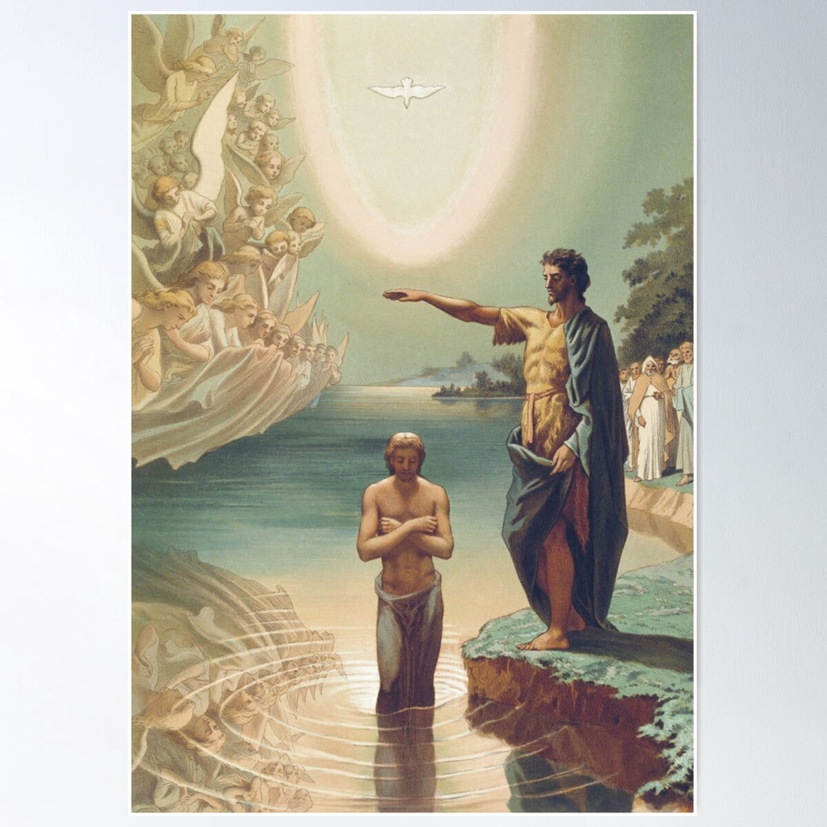 Baptism Of Christ Poster Wall Art, Modern Wall Decor For Living Room ...