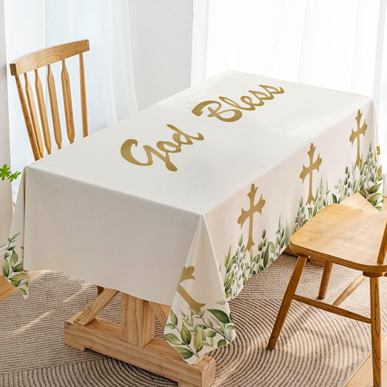 Baptism Tablecloth First Communion Indoor Outdoor Party Table Cloth ...