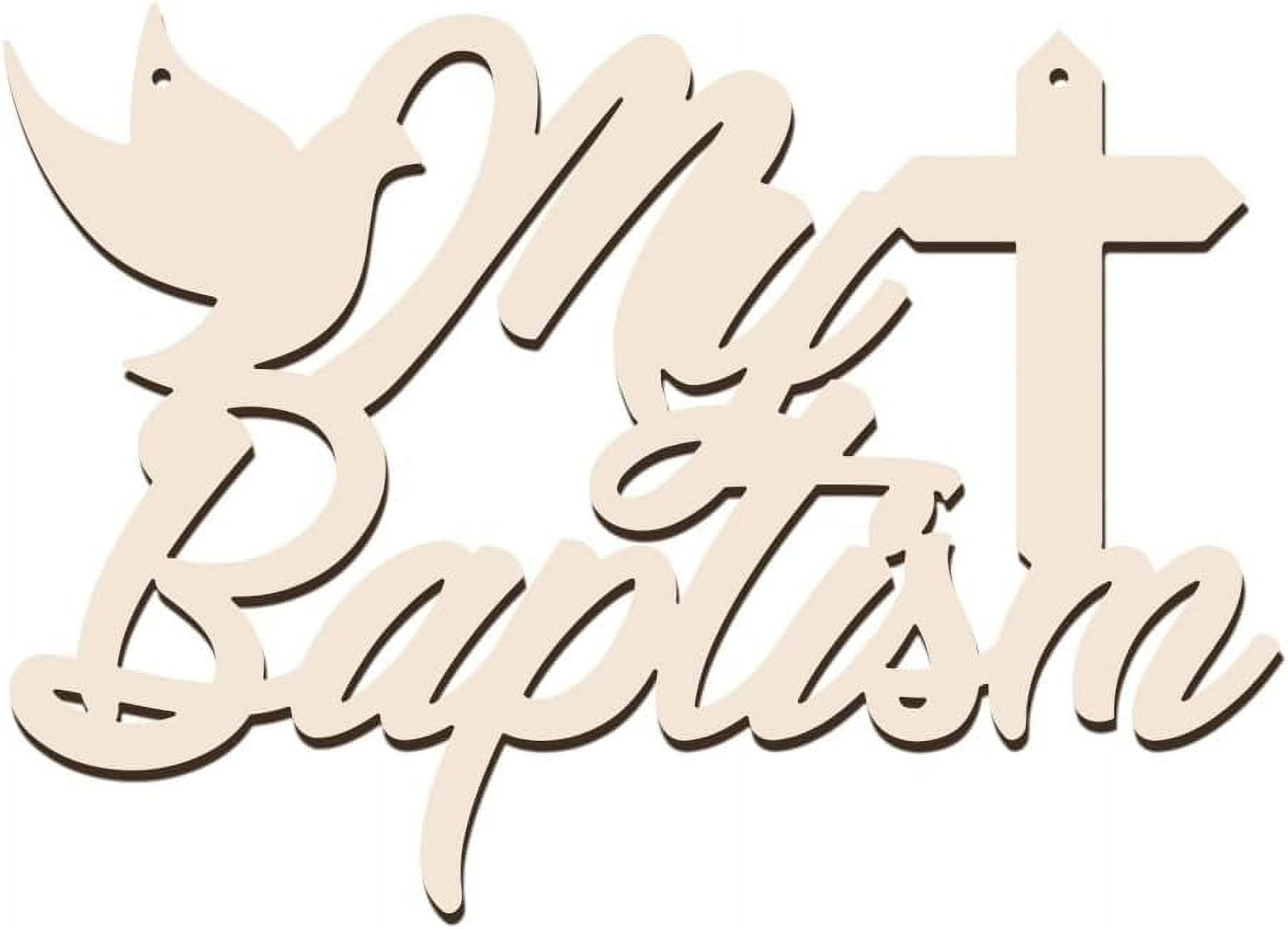 My Baptism Wooden Sign My Baptism Wood Letters Sign Gender Reveal ...