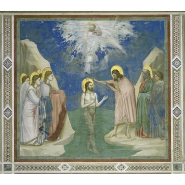 Baptism of Christ Giotto di Bondone C 1266-1337 Florentine Fresco Arena Chapel Cappella degli ...