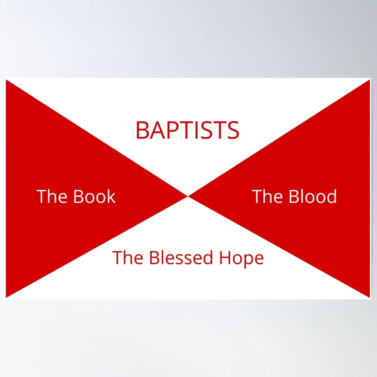 Baptist Flag: The Book, The Blood, And The Blessed Hope Poster Wall Art ...