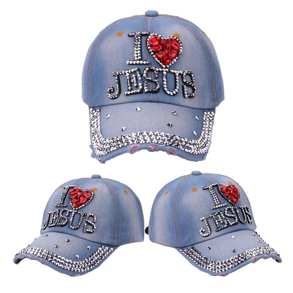 Baqcunre Clearance! Baseball Cap, Rhinestone Women Baseball Denim ...